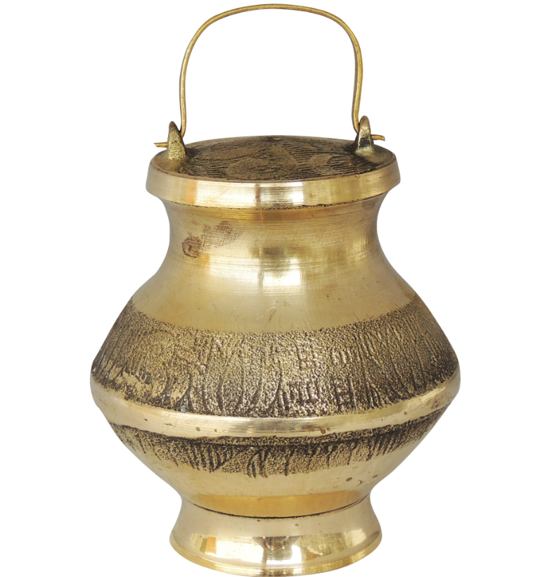 Brass Gangajali No. 7 – Traditional Water Kalash for Pooja